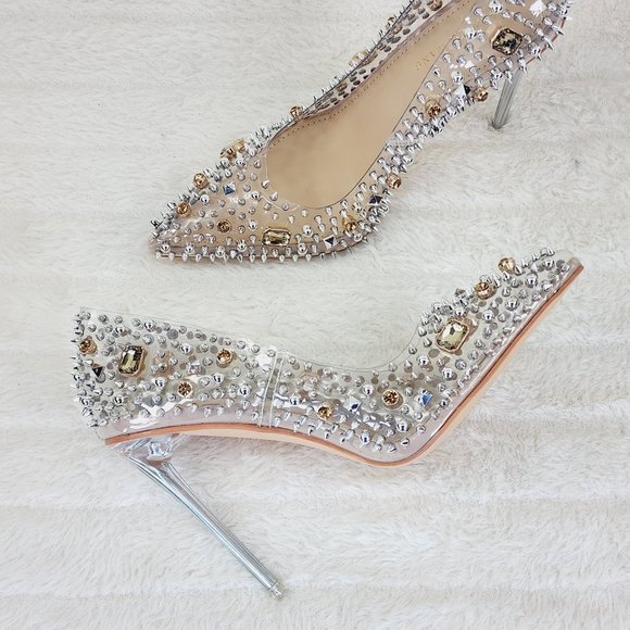 AKIRA | Shoes | Spicy Spike Stiletto Pvc Clear Jelly Pumps Azalea Wang ...